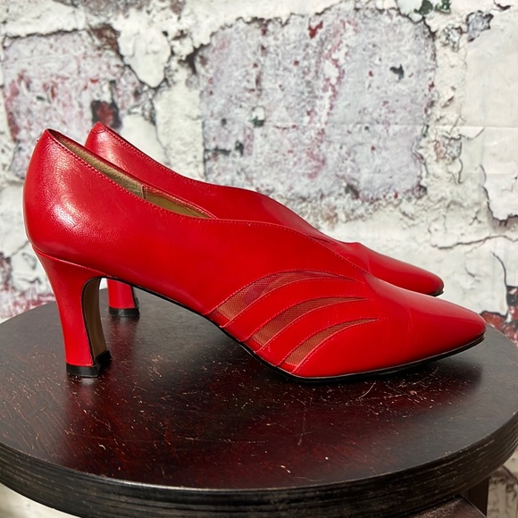 Vintage | Shoes | Vintage Red Heels Womens 85 Retro 8s | Poshmark